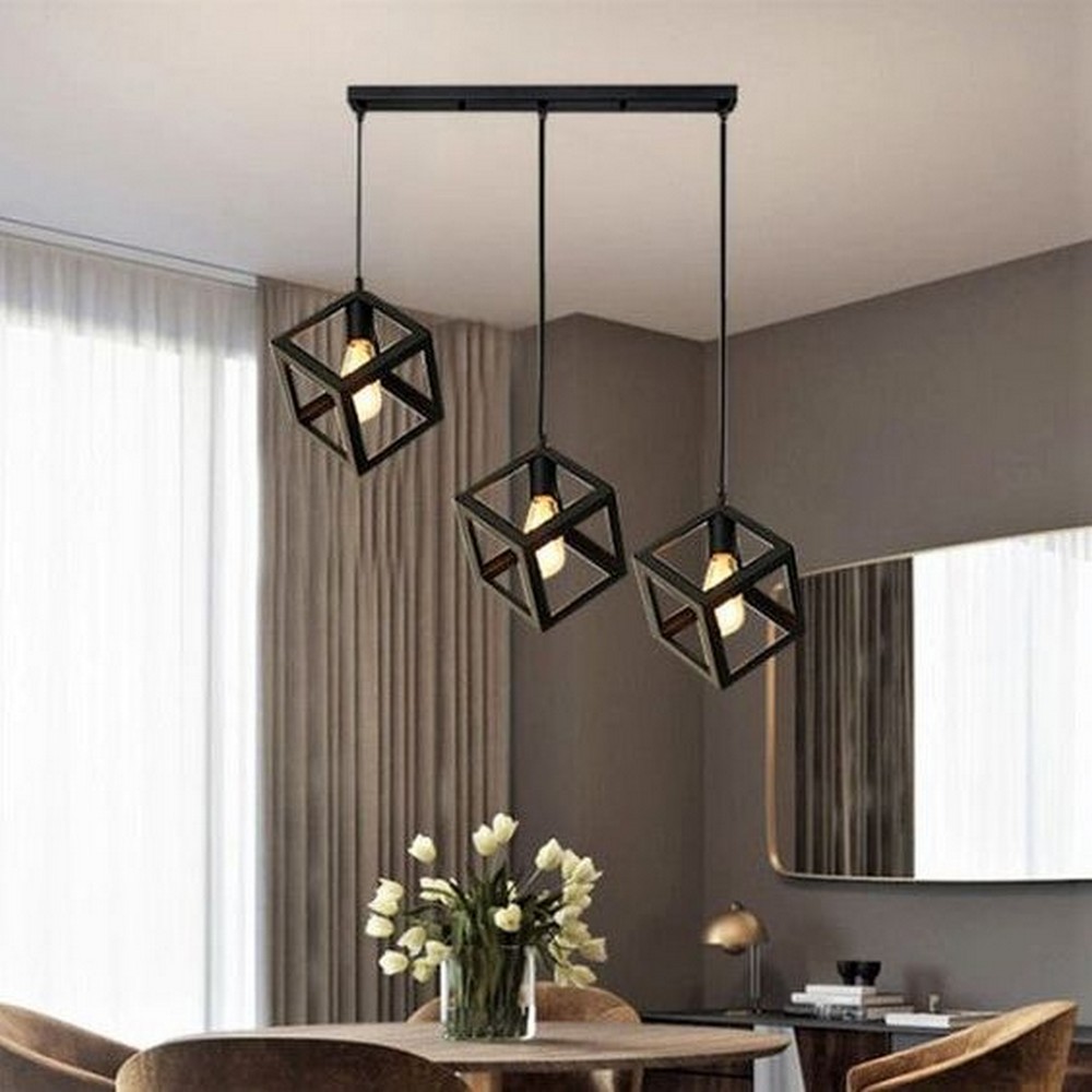 Flat Cube Hanging Chandelier Lights | Ultronics Lights